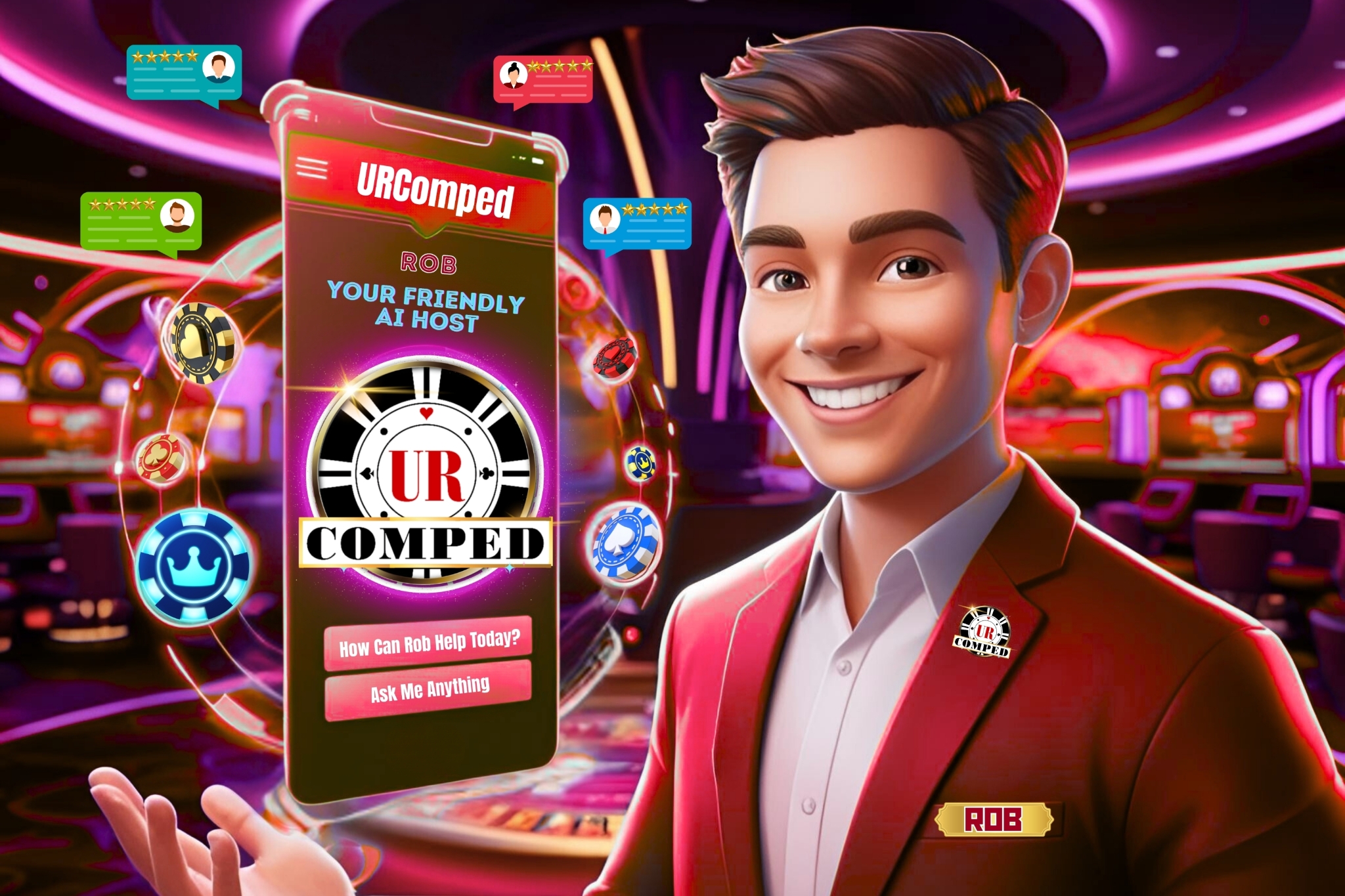 Meet Rob: Your Friendly AI Host Enhancing the URComped Experience