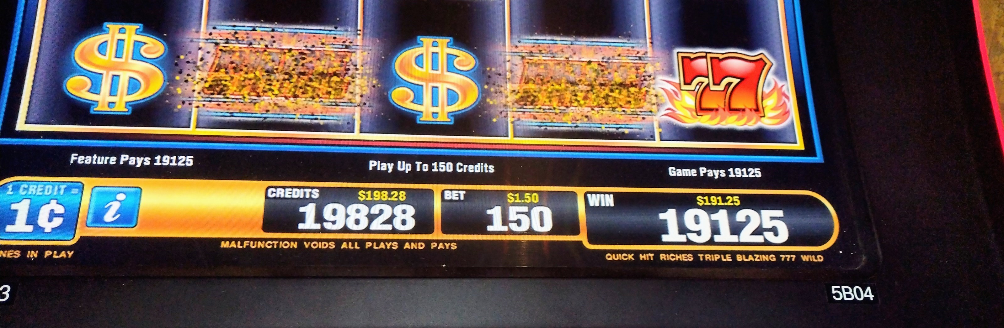 Quick Hit Triple Blazing 7S Free Games Fever Slot Machine by Bally ...