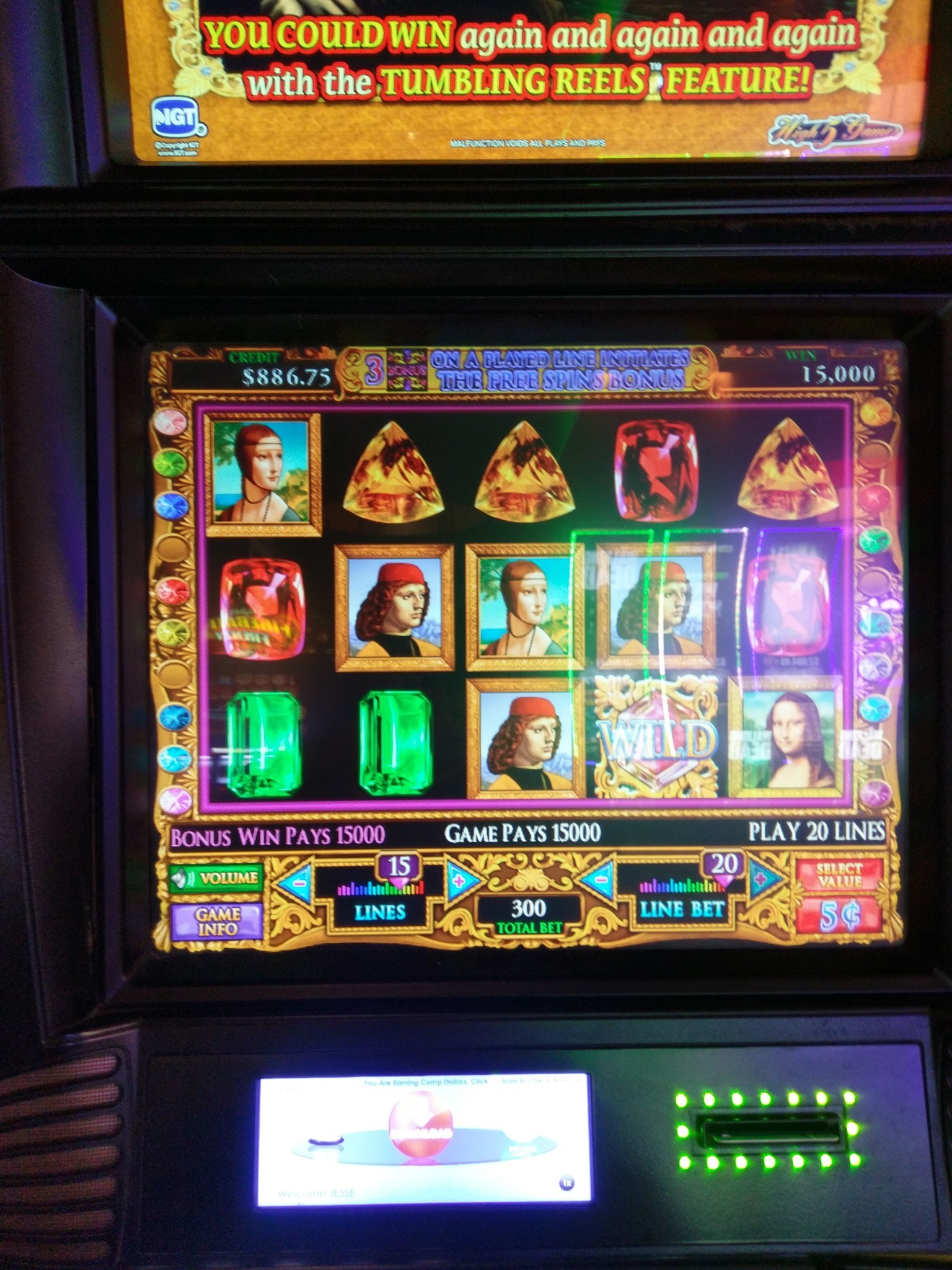 Davinci Diamonds Slot Machine by IGT