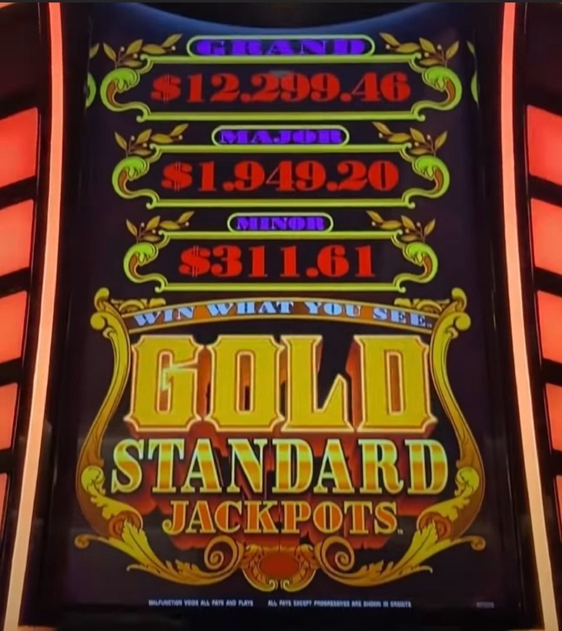 Gold Standard Jackpots Slot Machine by Everi Games Inc.