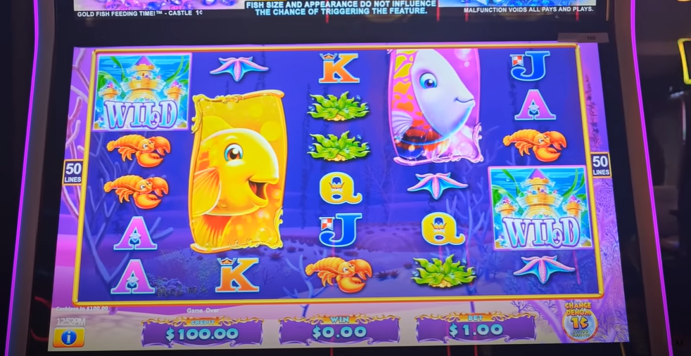 Gold Fish Feeding Time Castle Slot Machine by Light & Wonder